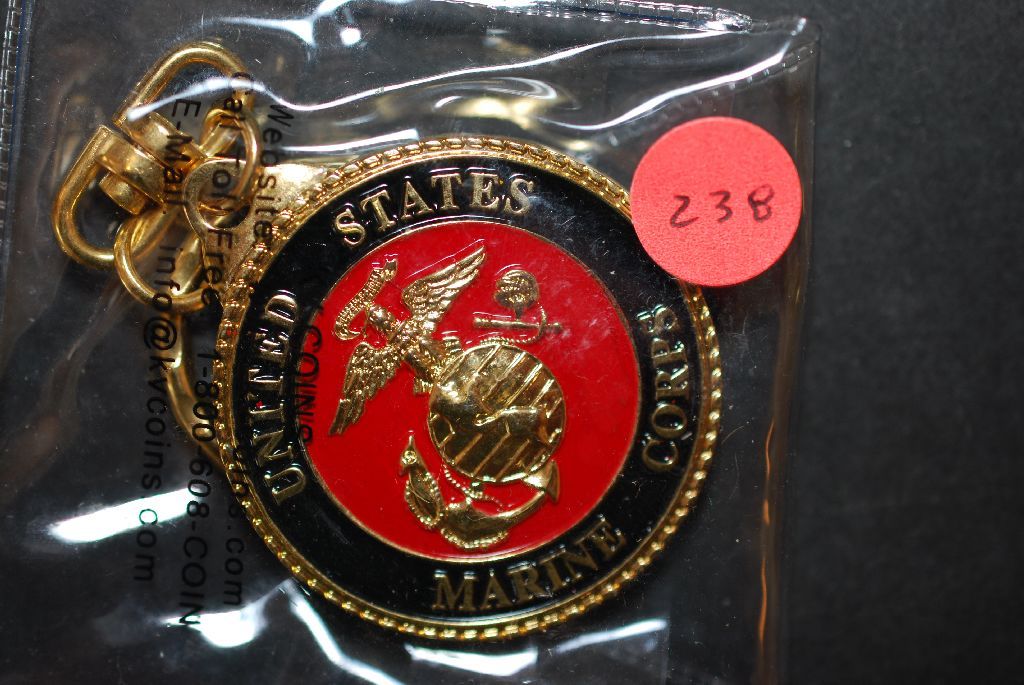 United States Marine Corps. Military Challenge Coin Key Chain; The Few ...