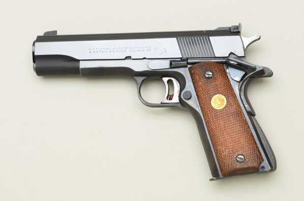 Colt National Match semi-auto pistol, .45 cal., 5” barrel, blue finish ...
