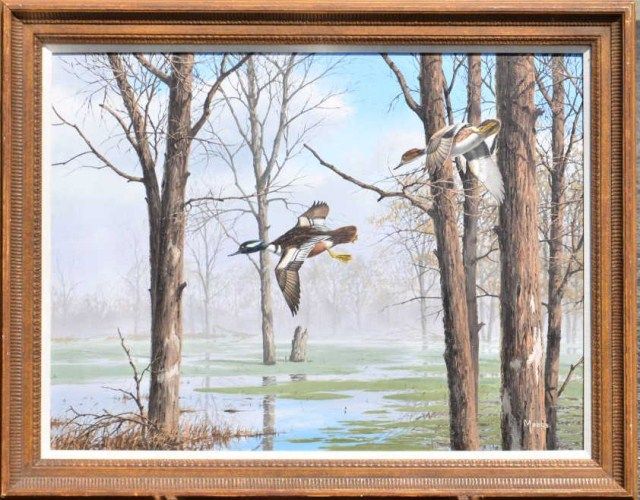 Original oil painting on artist board signed lower right “Maass”. David ...