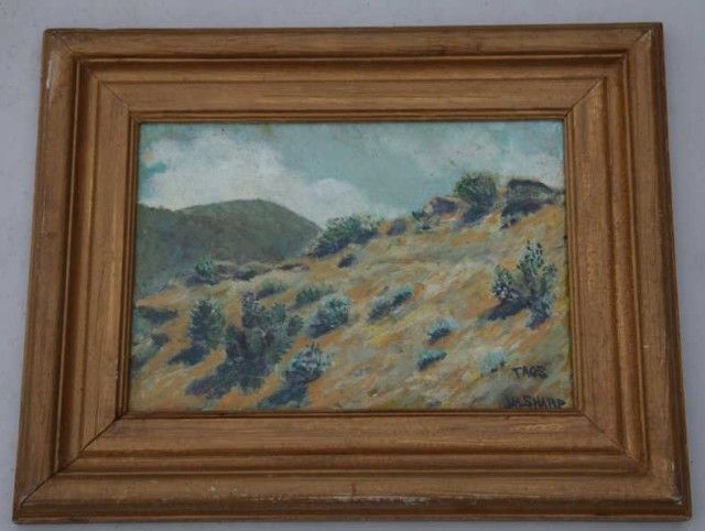 Original oil painting on board signed lower right “J.H. Sharp” with ...
