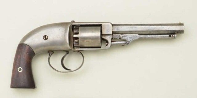Pettingill 34 cal belt revolver with iron frame #418, One of 650 made ...