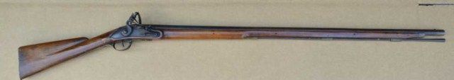 American Revolutionary War era full stocked musket, approx. .75 cal ...