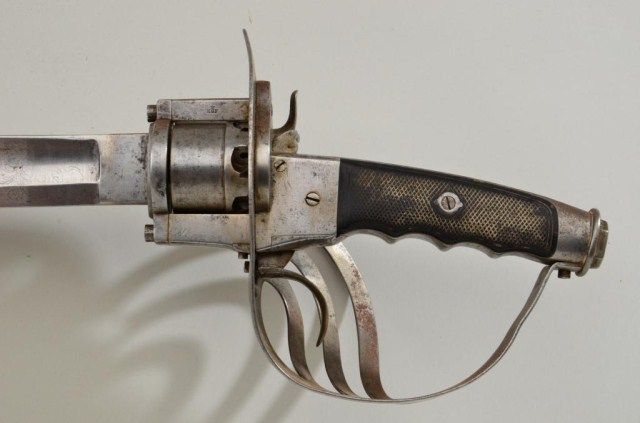 Original pin-fire sword pistol circa mid 19th century showing “H. G. F ...