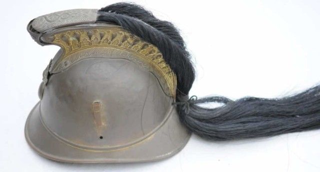 French parade helmet circa late 19th to early 20th century, brass body ...