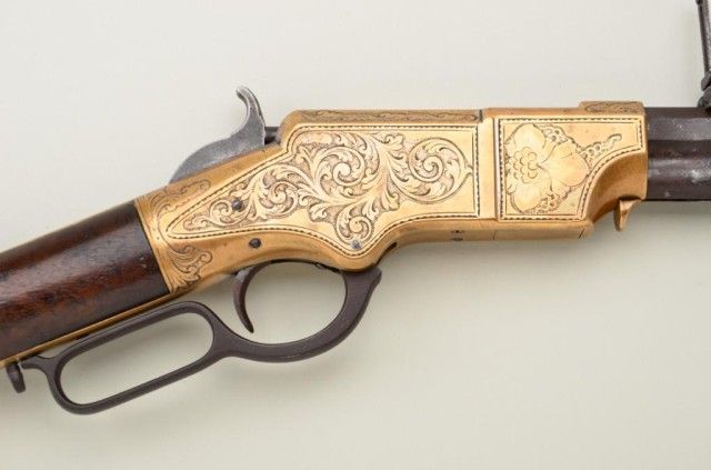 1860 Henry rifle .44 caliber rimfire engraved in Hogdson style with ...