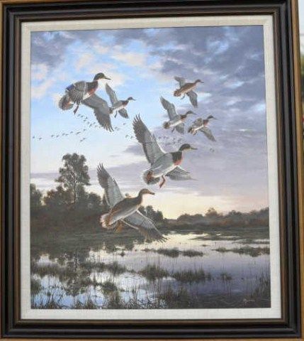 Original oil painting on board signed lower right Maass. David Maass ...