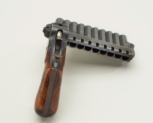 Rare 10 shot Harmonica pistol marked “A. Jarre” in 7mm pin fire caliber ...