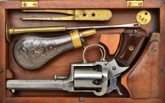Wood cased Remington-Beals 1st Model Pocket revolver, .31 cal., 3 ...