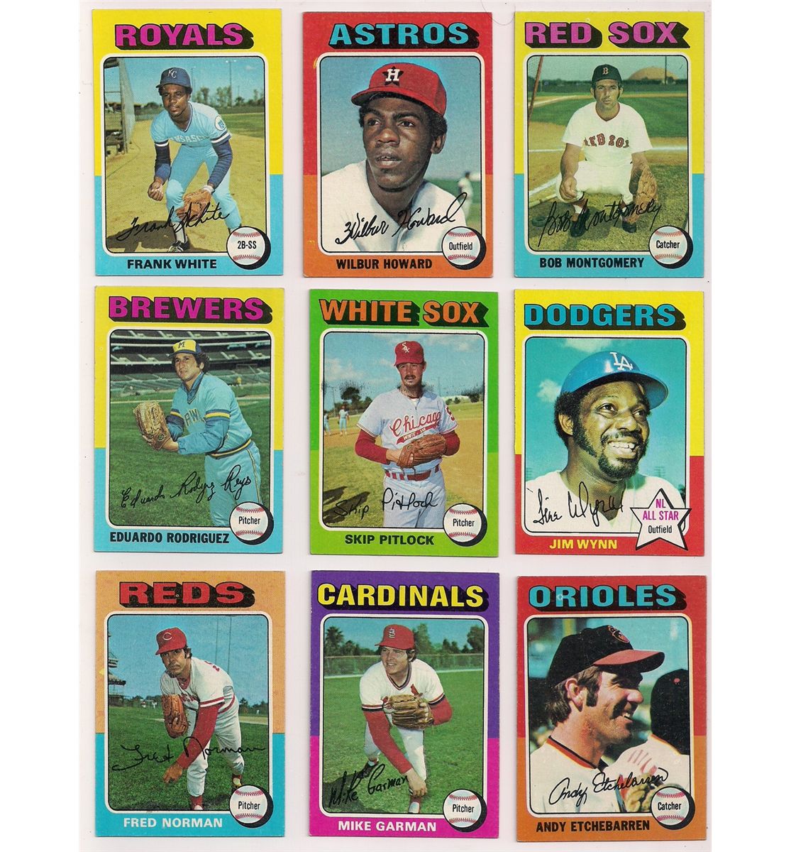 Lot Of (50) 1975 Topps Baseball Cards