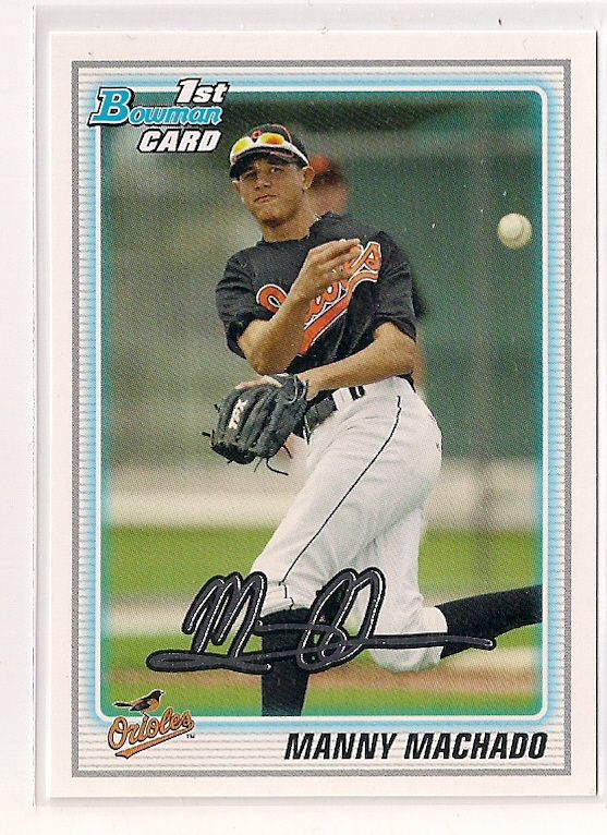 2010 Bowman Manny Machado Rookie Card #BDPP80