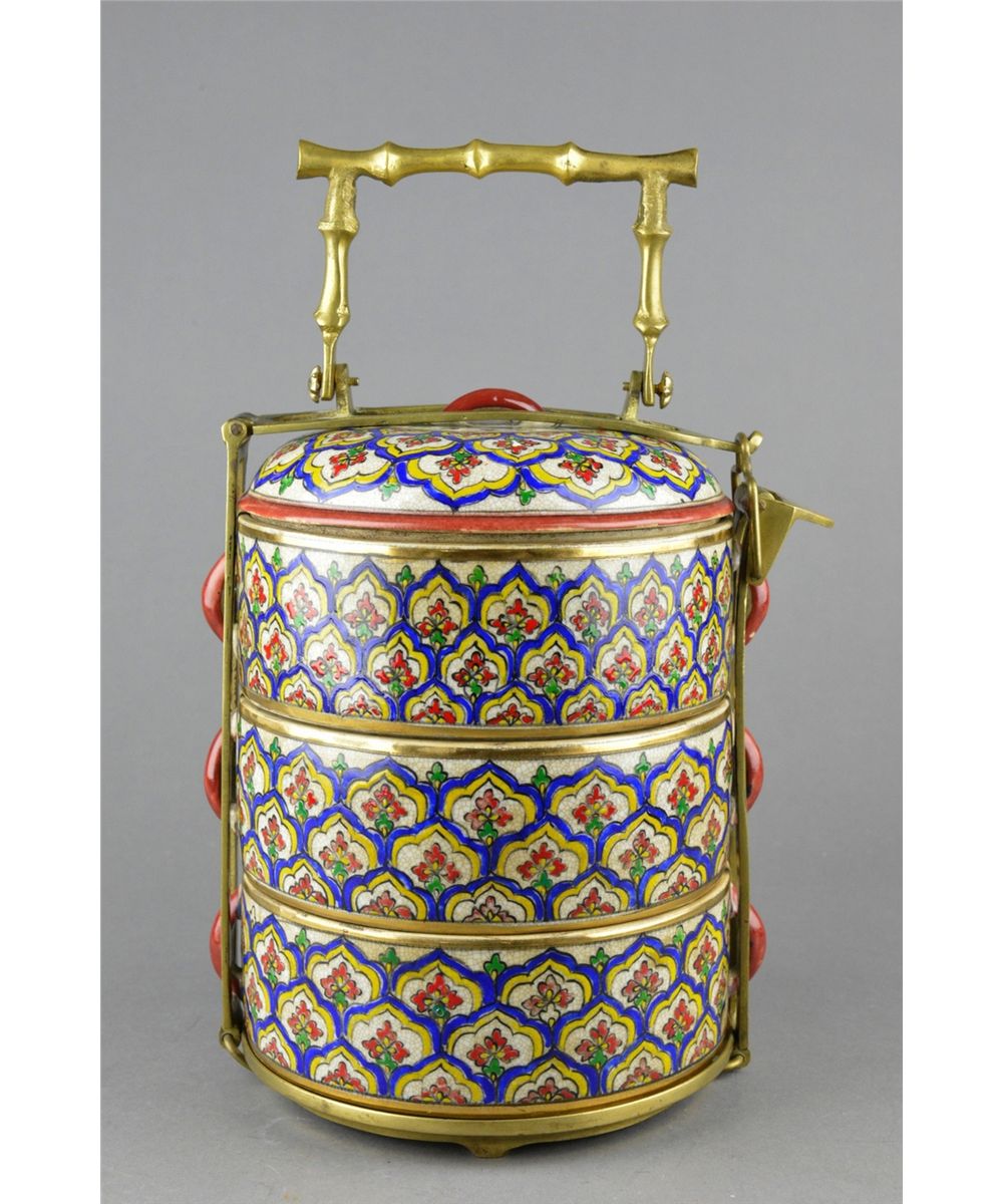 Antique Chinese Minguo Porcelain Lunch Box