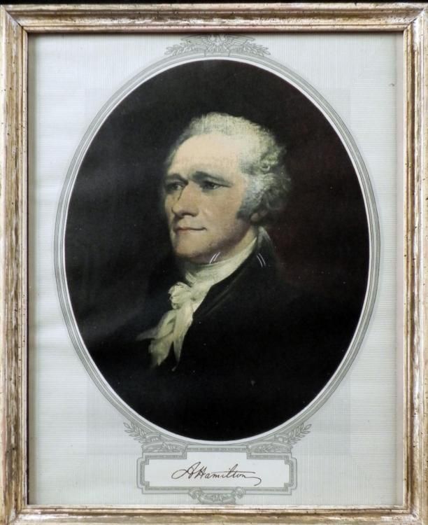 VINTAGE ALEXANDER HAMILTON FRAMED PRINT