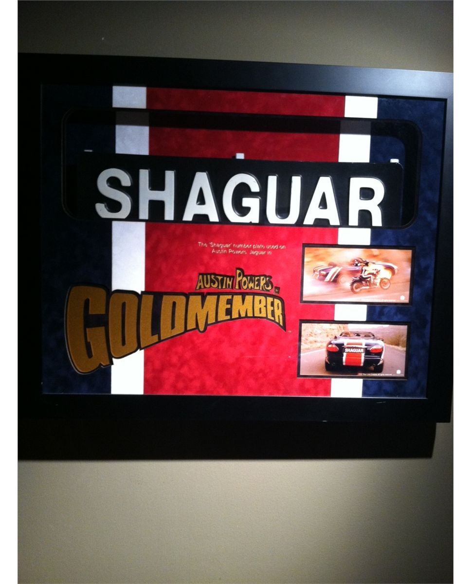 AUSTIN POWERS GOLDMEMBER SHAGUAR LICENSE PLATE