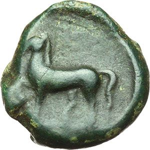 Greek. Sicily. Eryx. Onkia (?), 330-260 BC. Obv.: Female head ...