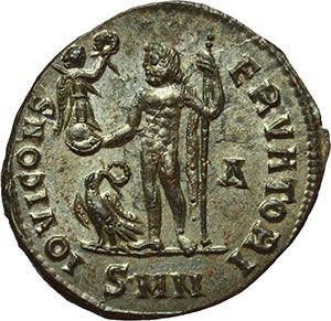 Roman Imperial. Licinius I (308-324). Follis, Nicomedia. Obv.: IMP C ...