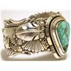 Old Pawn Navajo Mountain Turquoise Sterling Silver Cuff Bracelet - Ben ...