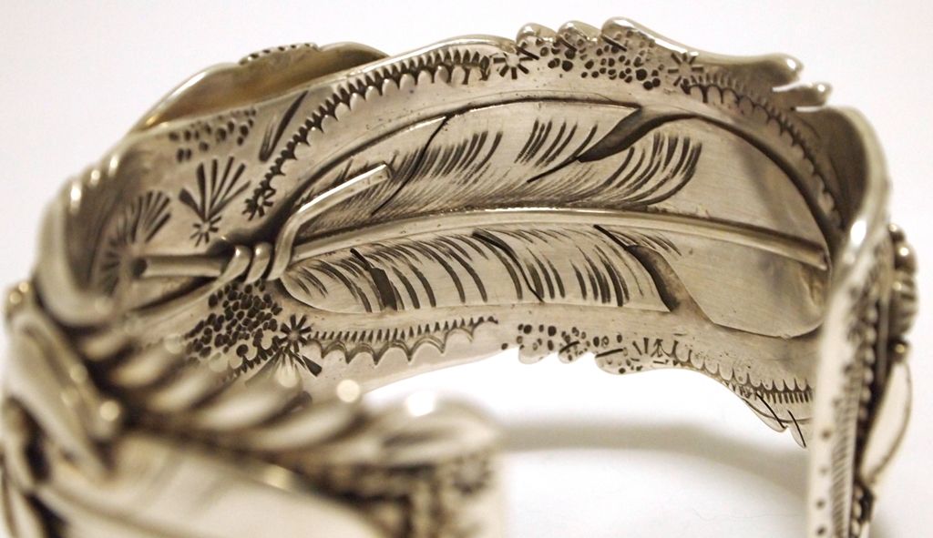 Old Pawn Navajo Mountain Turquoise Sterling Silver Cuff Bracelet - Ben ...