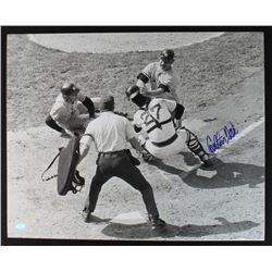 Carlton Fisk Signed Red Sox 16x20 Photo: Fight with Thurman Munson (SOP ...