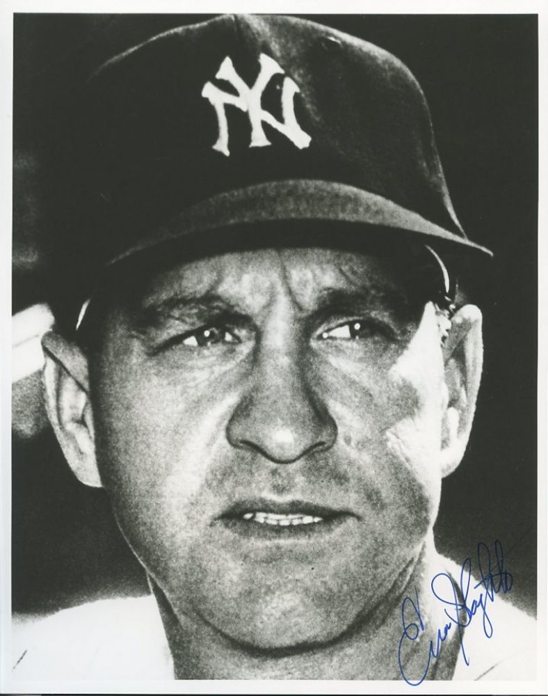Enos Slaughter Signed Yankees 8x10 Photo (PA LOA)