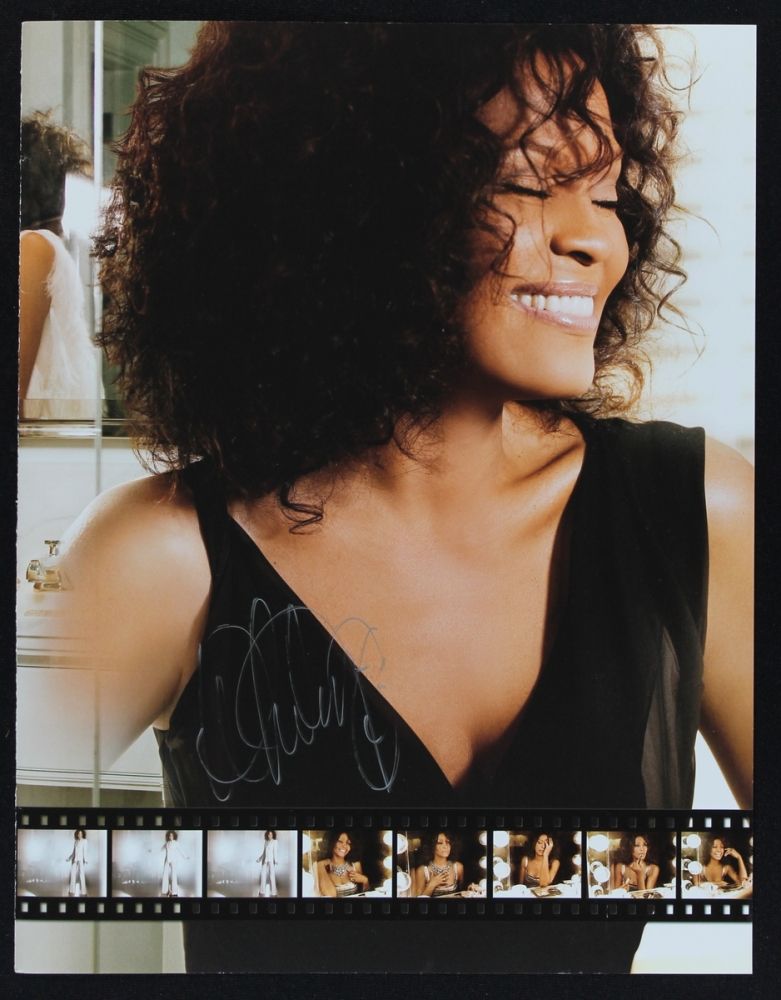 Whitney Houston Signed 12x15 Photo (Mueller LOA)