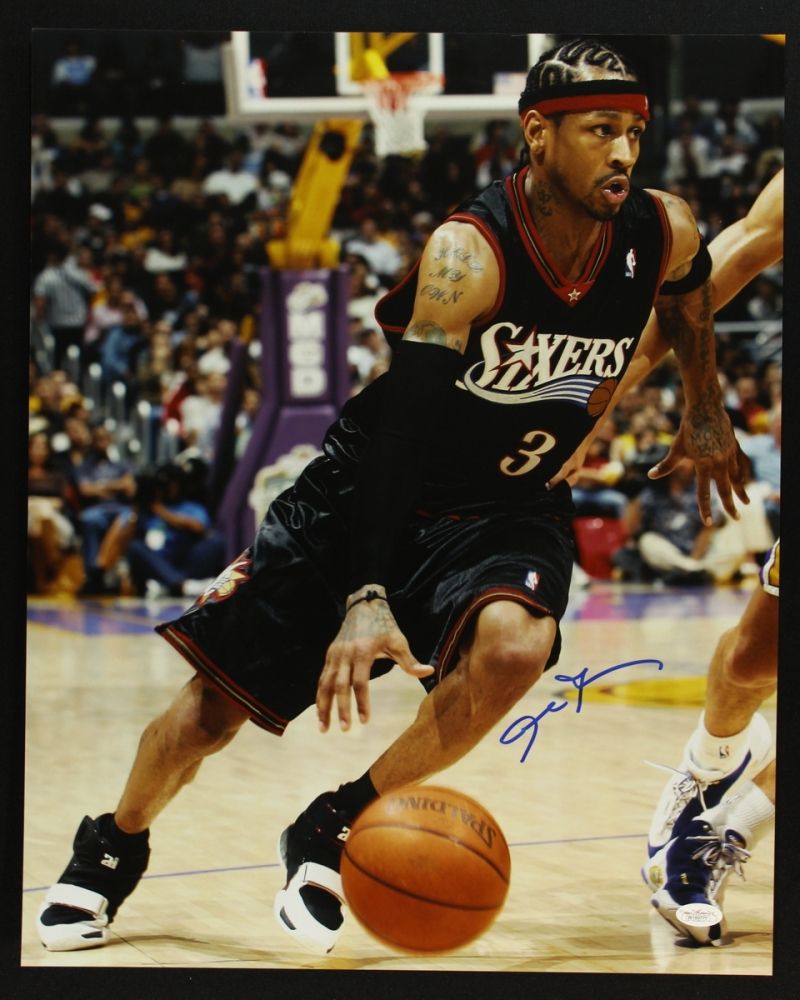 Allen Iverson Signed 76ers 16x20 Photo (JSA COA)