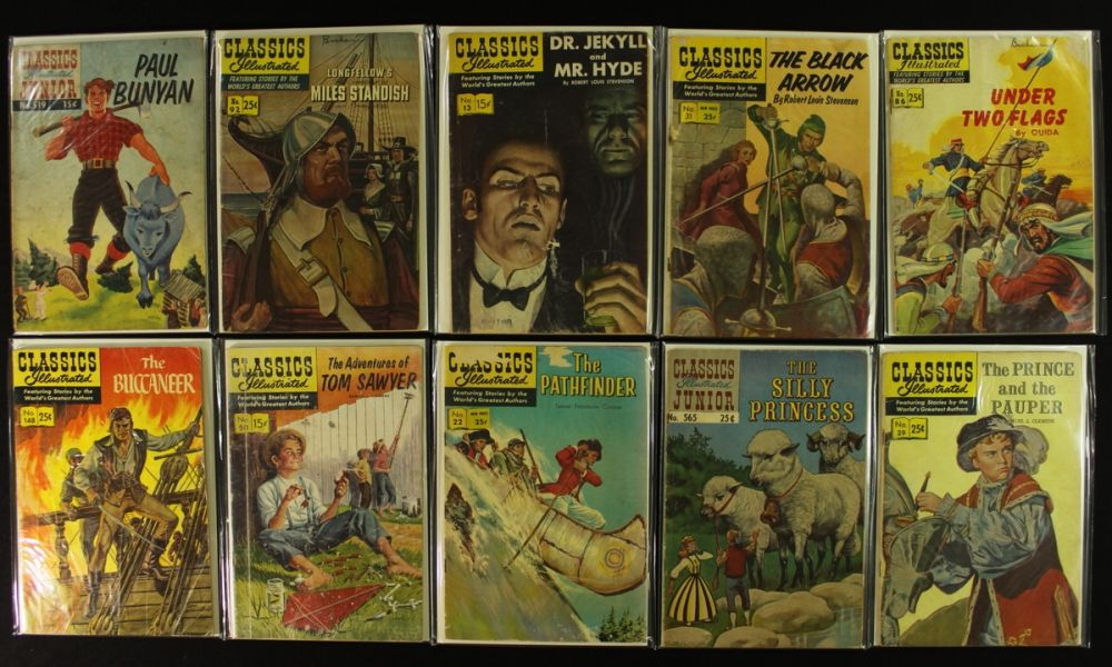 Lot of (10) Vintage Classics Illustrated Comic Books with Tom Sawyer ...