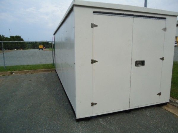 20' x 8' knock down steel storage containers with locking doors on both ...