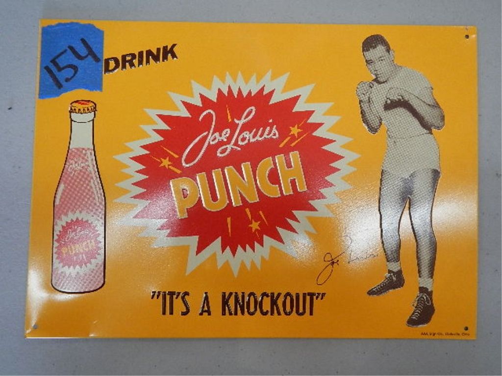 Joe Louis Punch Soda Sign