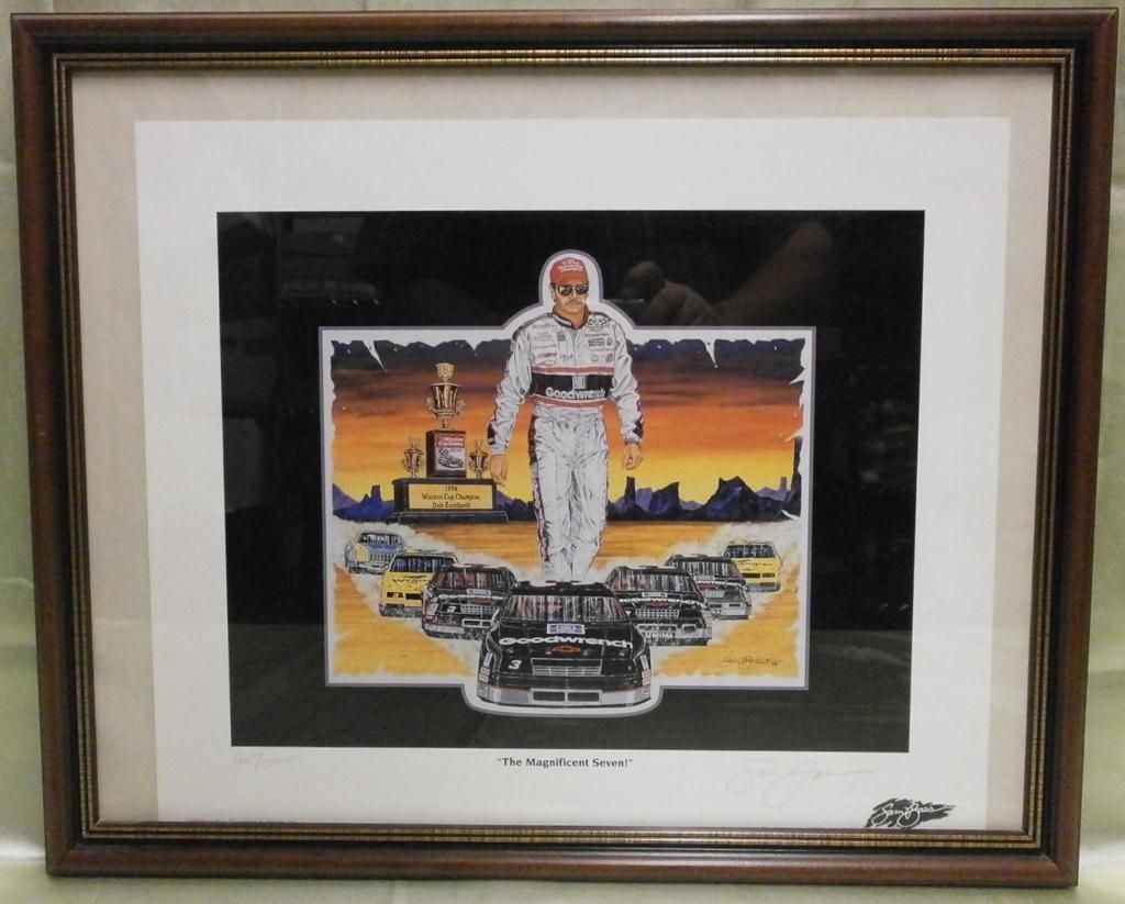 Dale Earnhardt Magnificent Seven Sam Bass Signed