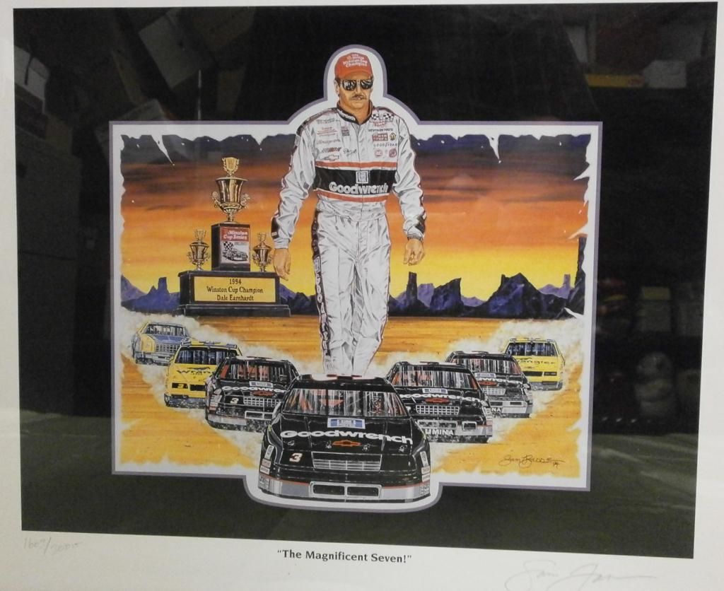 Dale Earnhardt Magnificent Seven Sam Bass Signed