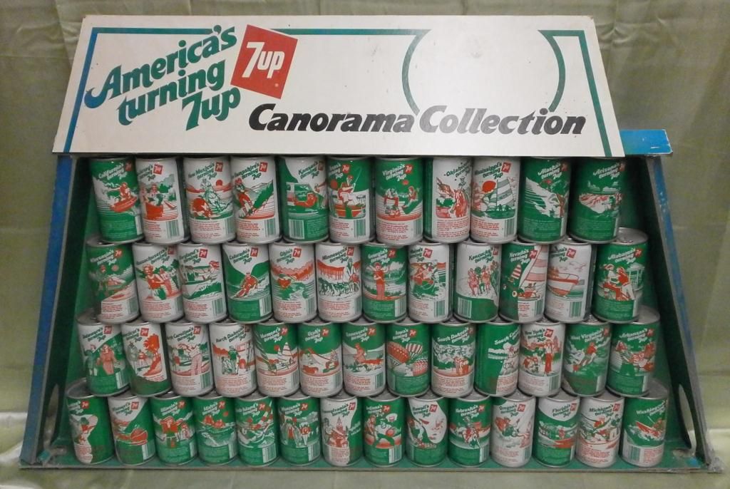 Circa 1970's 7up 50 State Canorama Collection