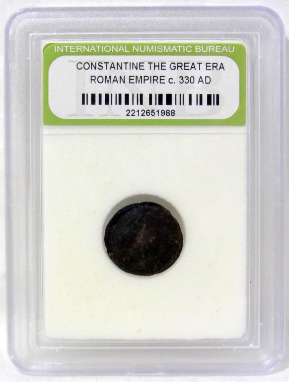 Constantine Roman Empire Coin 330 AD INB Slab