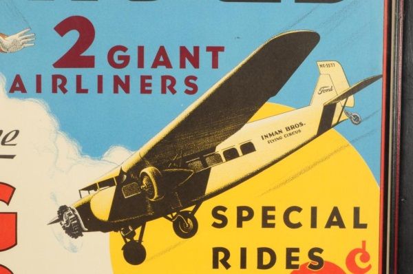 Vintage Boeing Clipper Airplane Ride Poster
