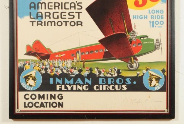 Vintage Boeing Clipper Airplane Ride Poster