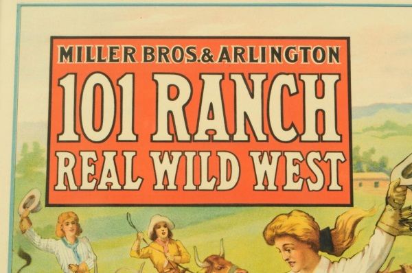 101 Ranch Wild West Show Cowgirl Poster 1911
