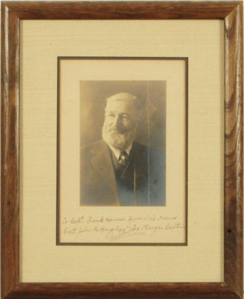 Texas Ranger John R. Hughes Photo to Frank Hamer