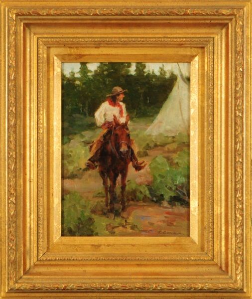 Todd Conner Mule Camp Oil Painting