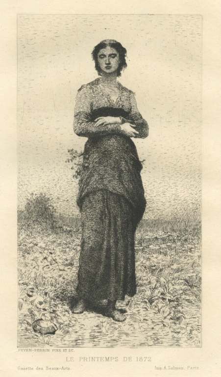 Francois Feyen-Perrin Original Etching "Le Printemps De 1872"