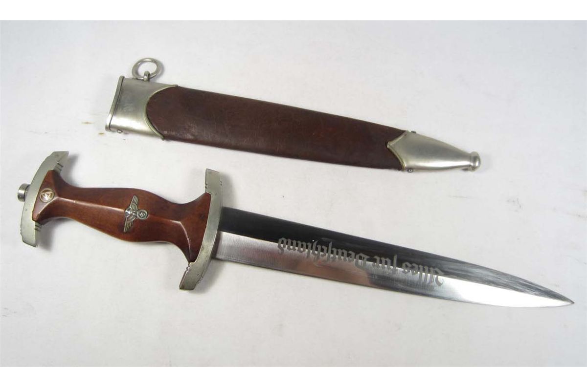 GERMAN NAZI POLITICAL SA BROWN SHIRTS FULL ROHM INSCRIPTION DAGGER W ...