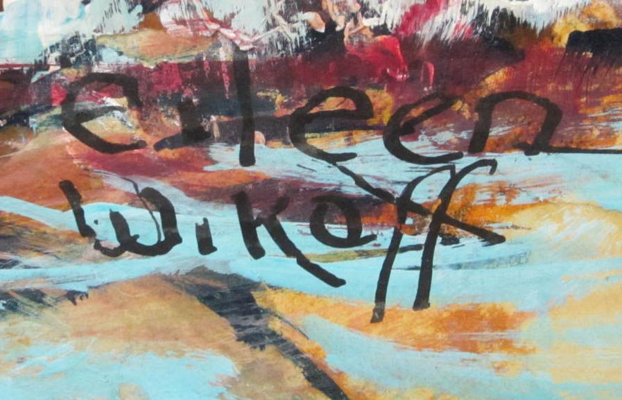 PAINTING OF SAILBOATS BY EILEEN WIKOFF - MATTED