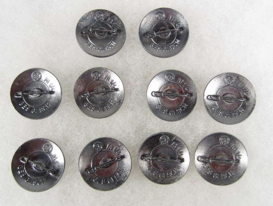 LOT OF 10 GERMAN NAZI WAFFEN SS PARTY MEMBER ENAMELED LAPEL PINS