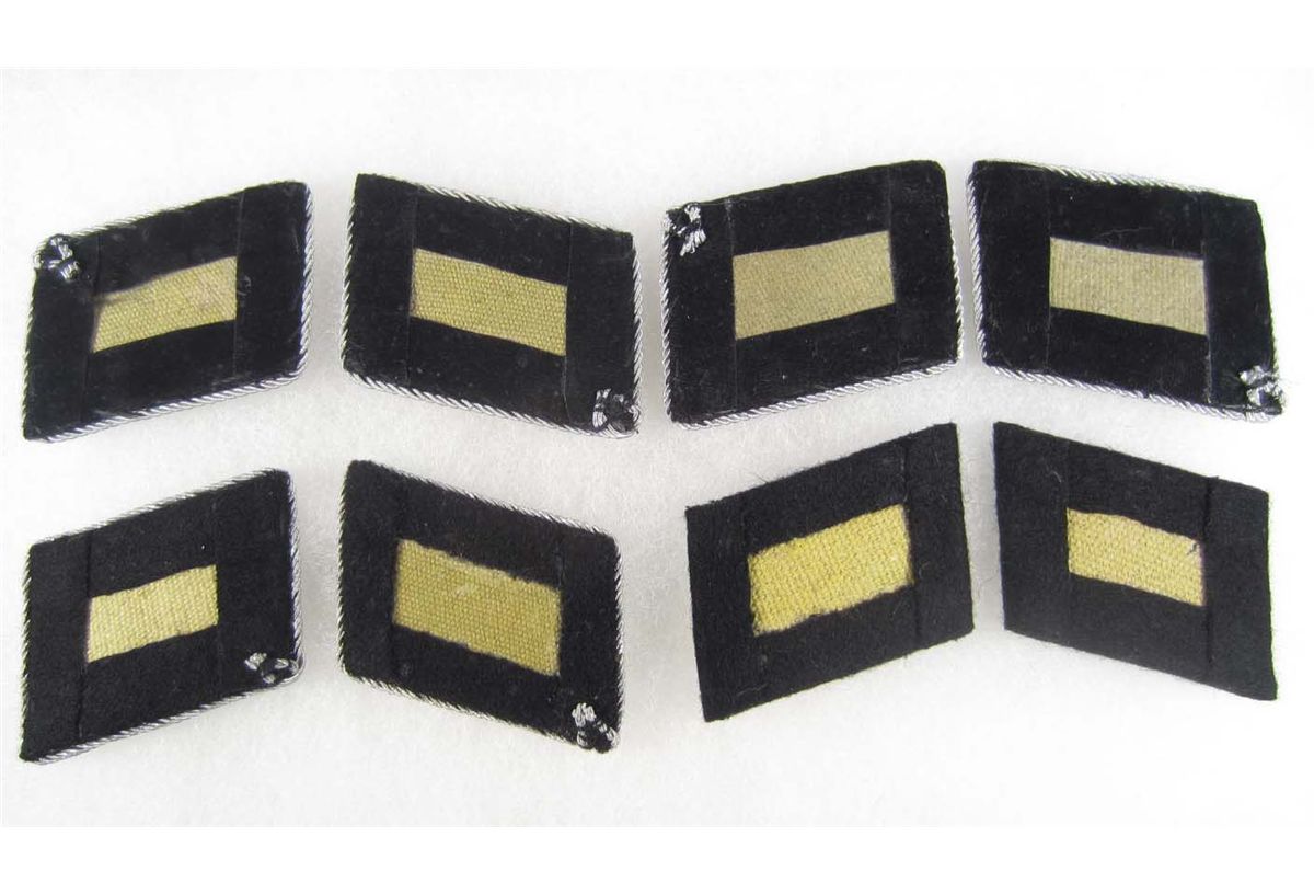 LOT OF 4 PAIR OF GERMAN NAZI WAFFEN SS RANK COLLAR TABS
