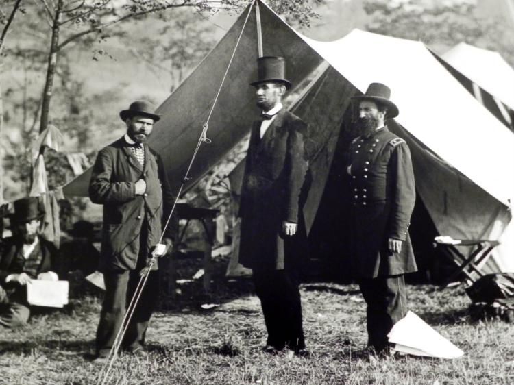 3 Photos Civil War Abraham Lincoln, Ulysses S. Grant