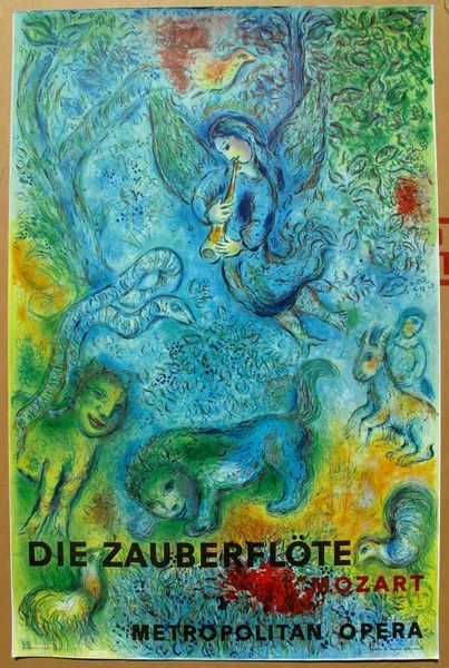 MARC CHAGALL THE MAGIC FLUTE (DIE ZAUBERFLOTE) 1966 MOURLOT LITHOGRAPH