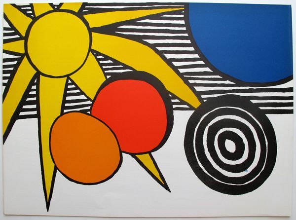 ALEXANDER CALDER SUN WITH PLANETS 1973 LITHOGRAPH