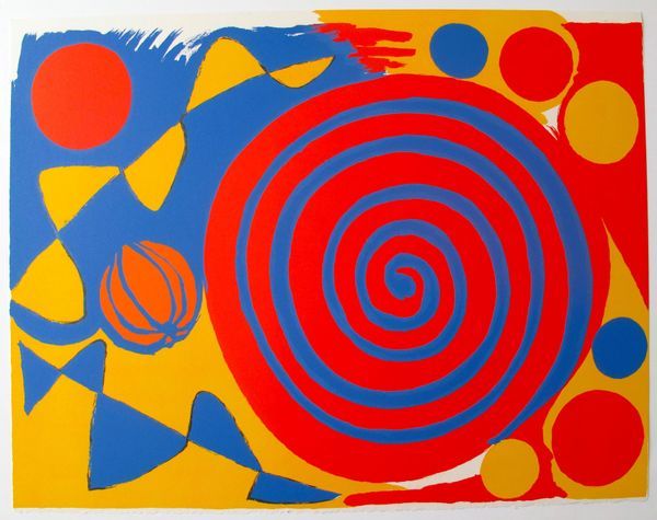 ALEXANDER CALDER SPIRALE AVEC CITROUILLE 1973 LITHOGRAPH