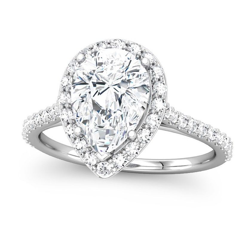 PEAR SHAPED ENGAGEMENT RING SETTING