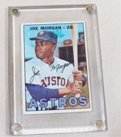 1967 Signed Joe Morgan Card Astros Joe Morgan 2B 1967 signed original ...
