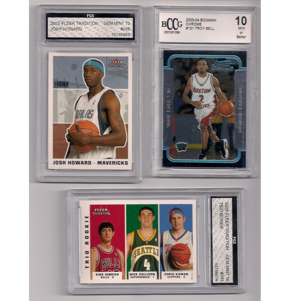 Lot of (6) NBA Basketball Graded Rookie Cards