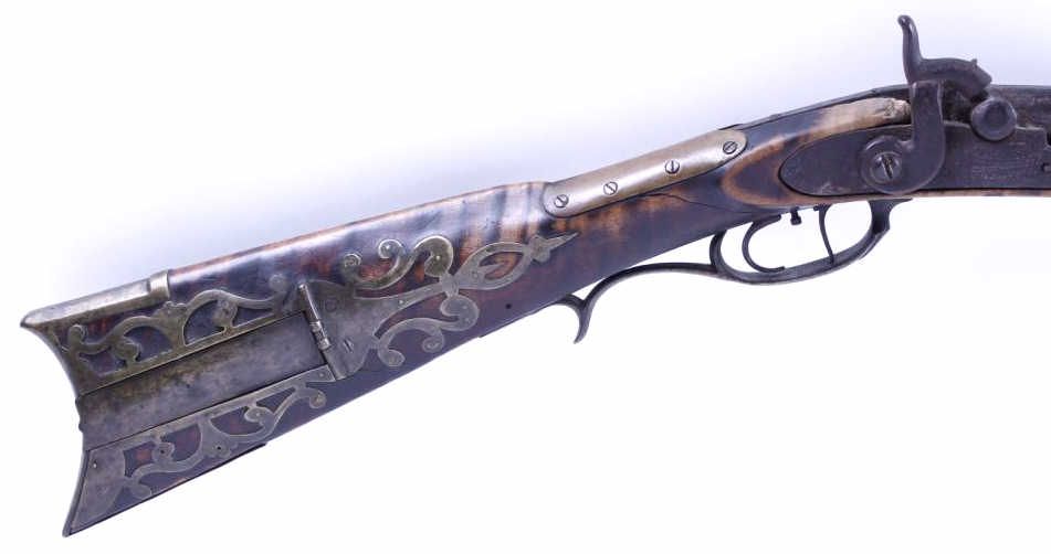 Kentucky Long Rifle Cal .36 SN:NVSNEarly percussion long rifle circa ...